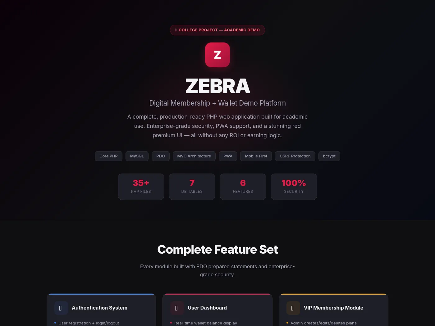 ZEBRA Membership Wallet Demo