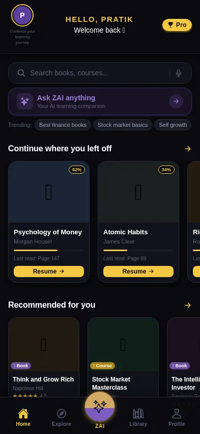 Zebralearn Home Experience