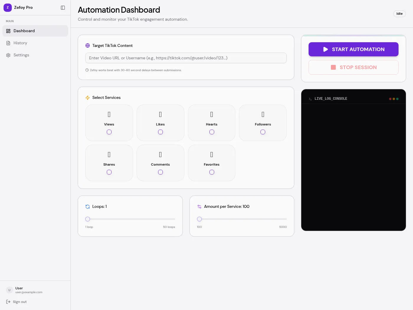 Zefoy Automator Pro