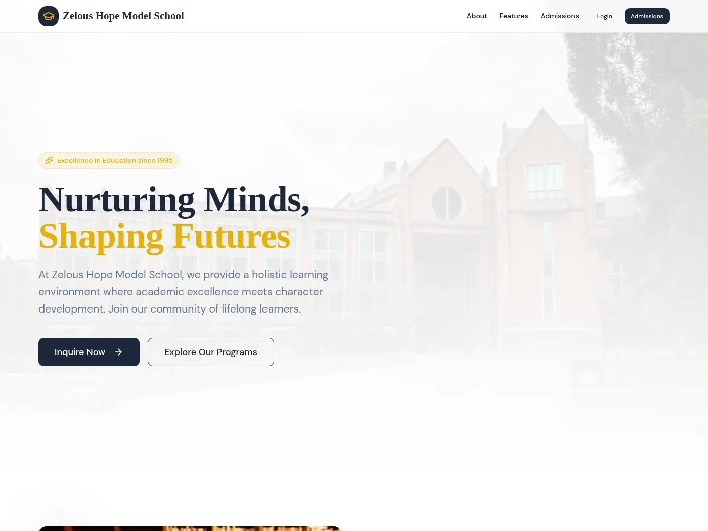 Zelous Hope School Web