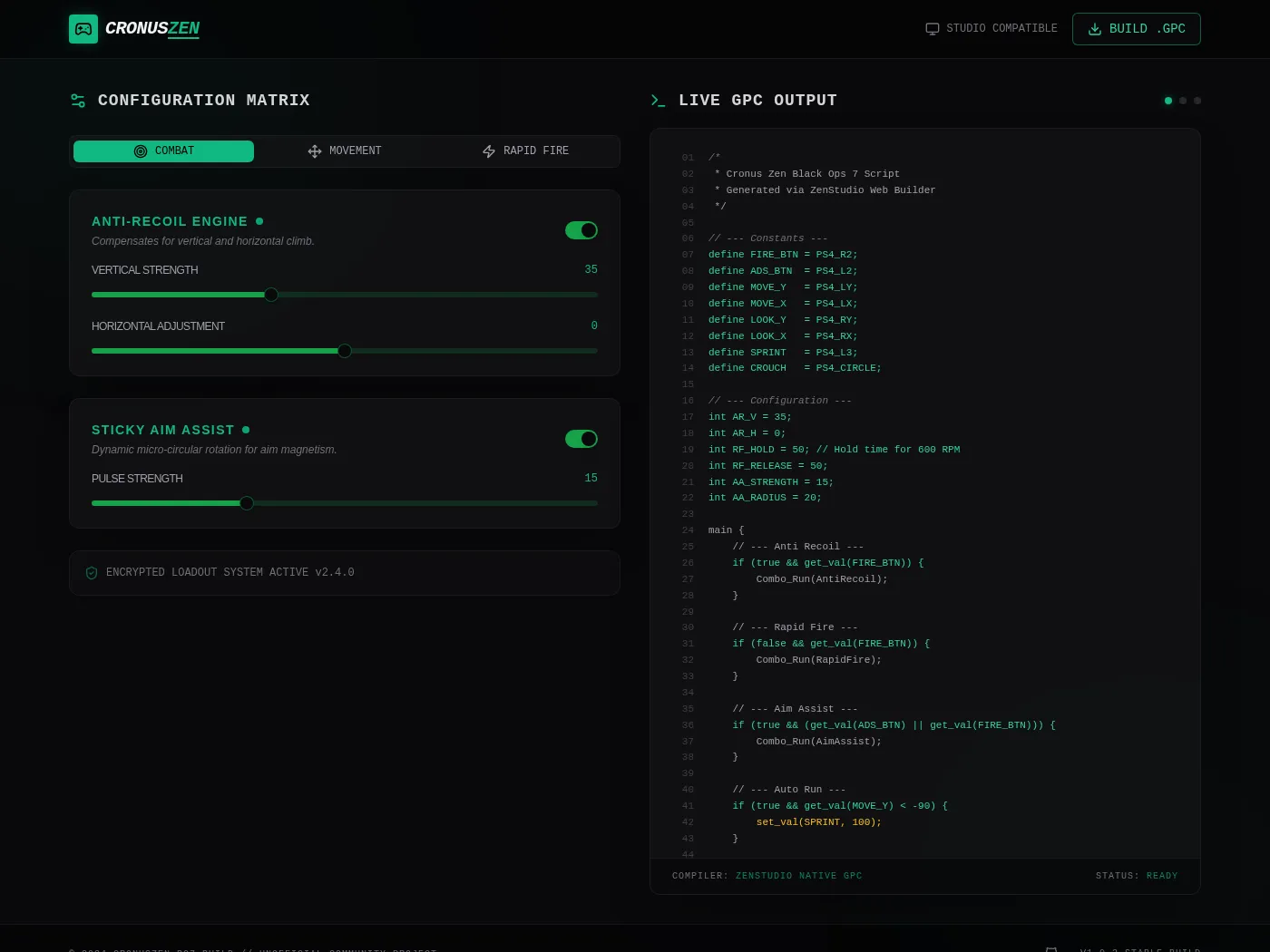 Cronus Zen BO7 Script