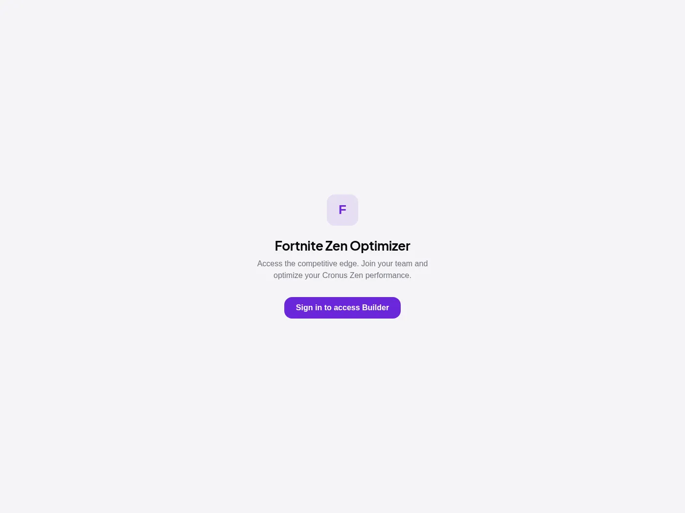 Fortnite Zen Optimizer