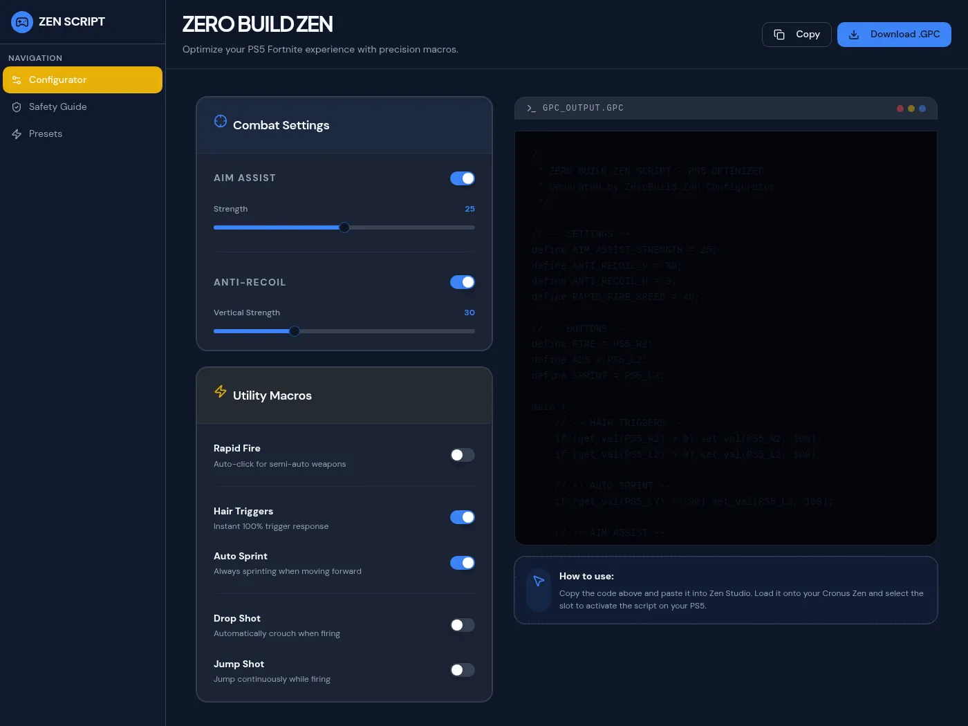 ZeroBuild Zen Script