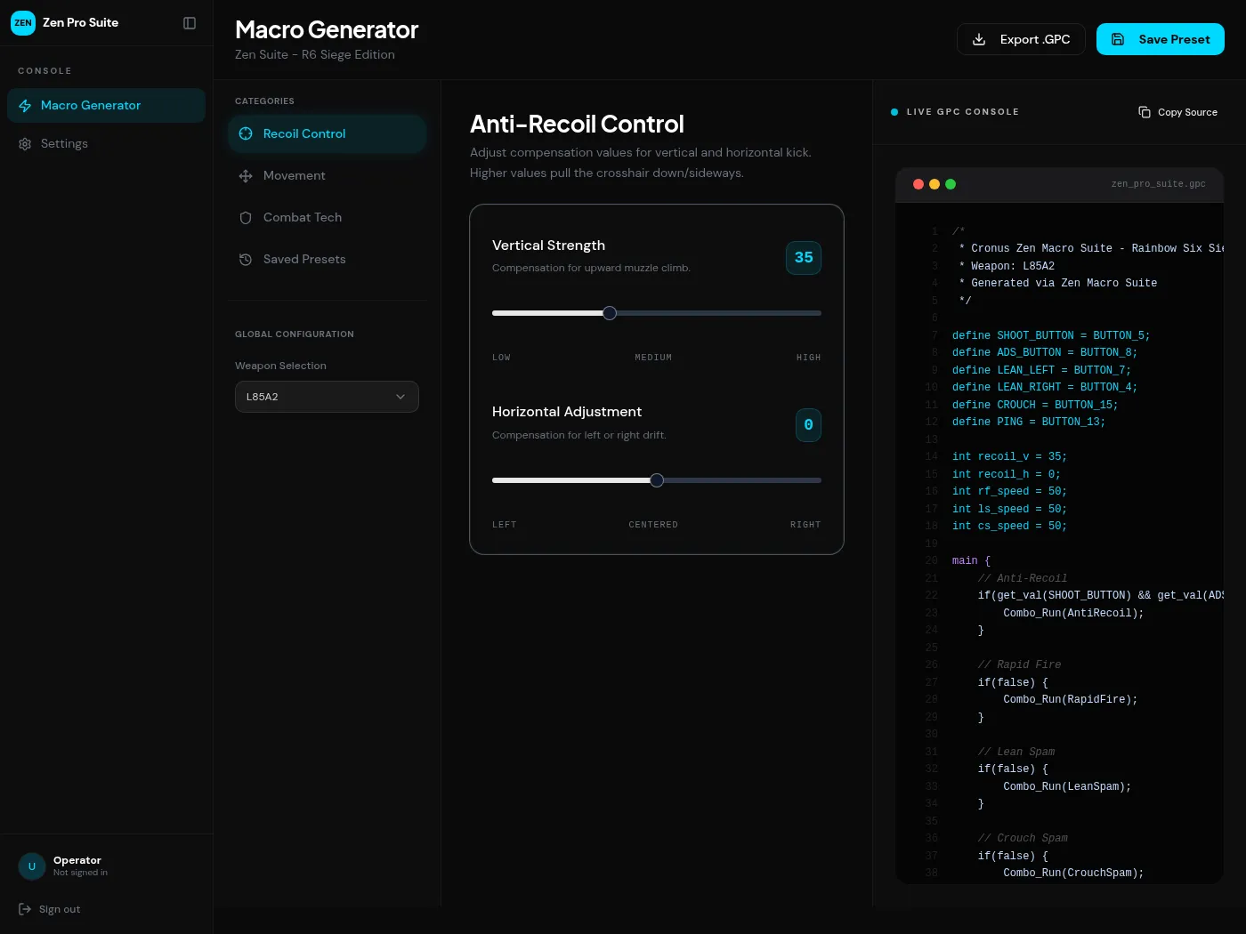 Cronus Zen Macro Suite