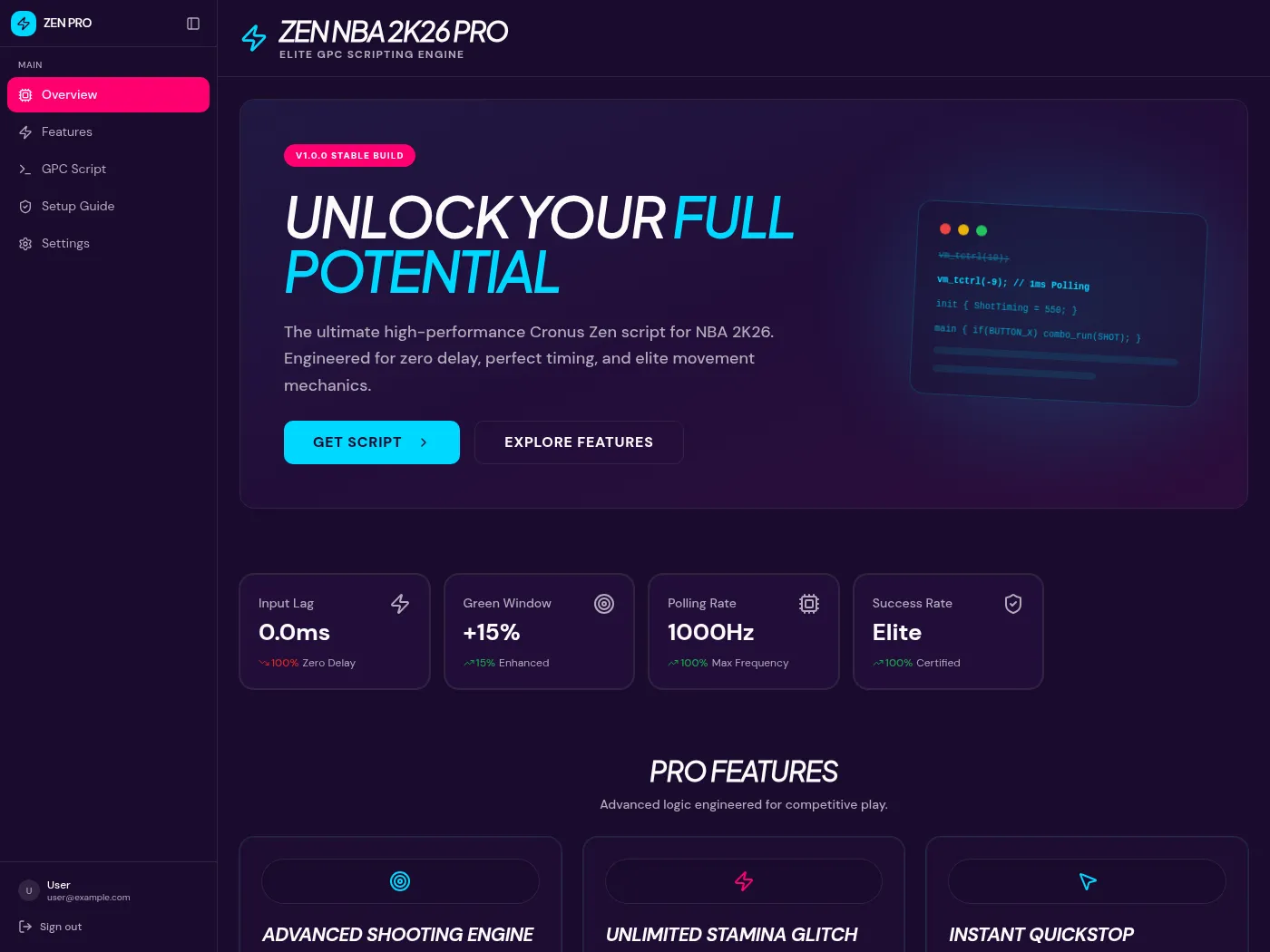 Zen NBA 2K26 Script Pro