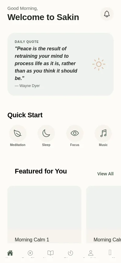 Zen Sakin App Clone