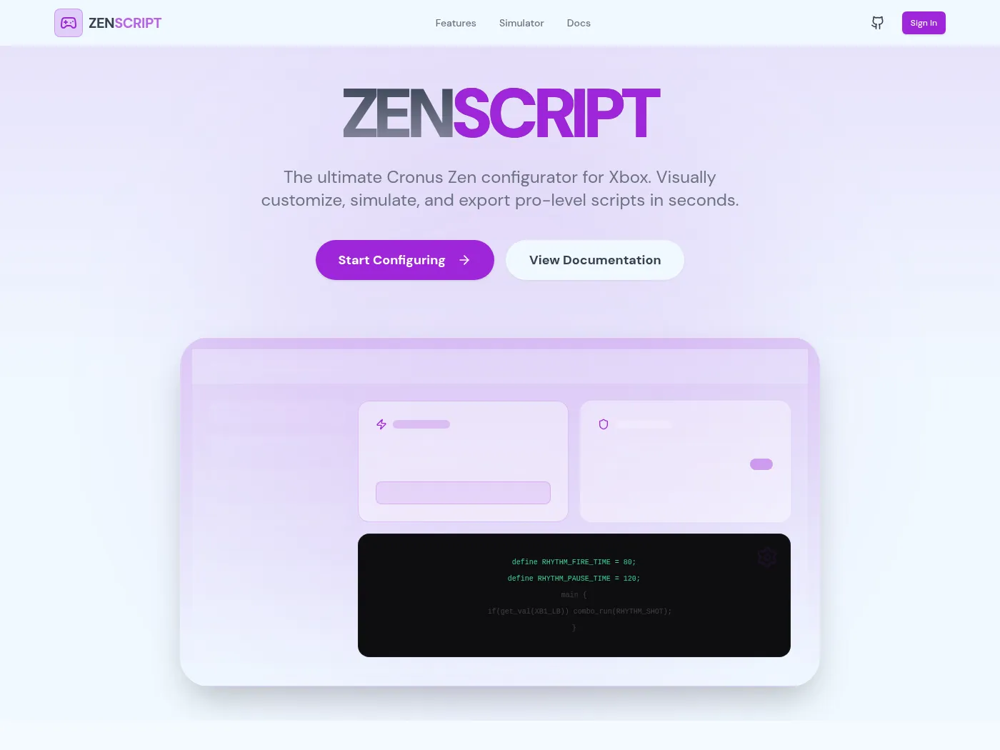 Zen Script Configurator