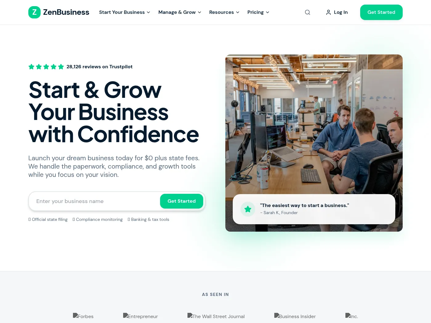 ZenBusiness Clone