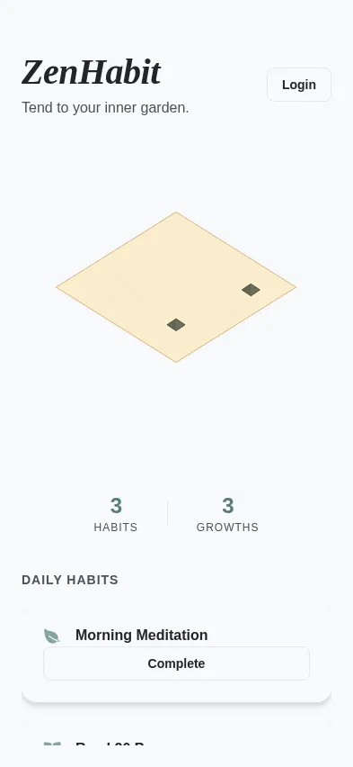 ZenHabit Garden App