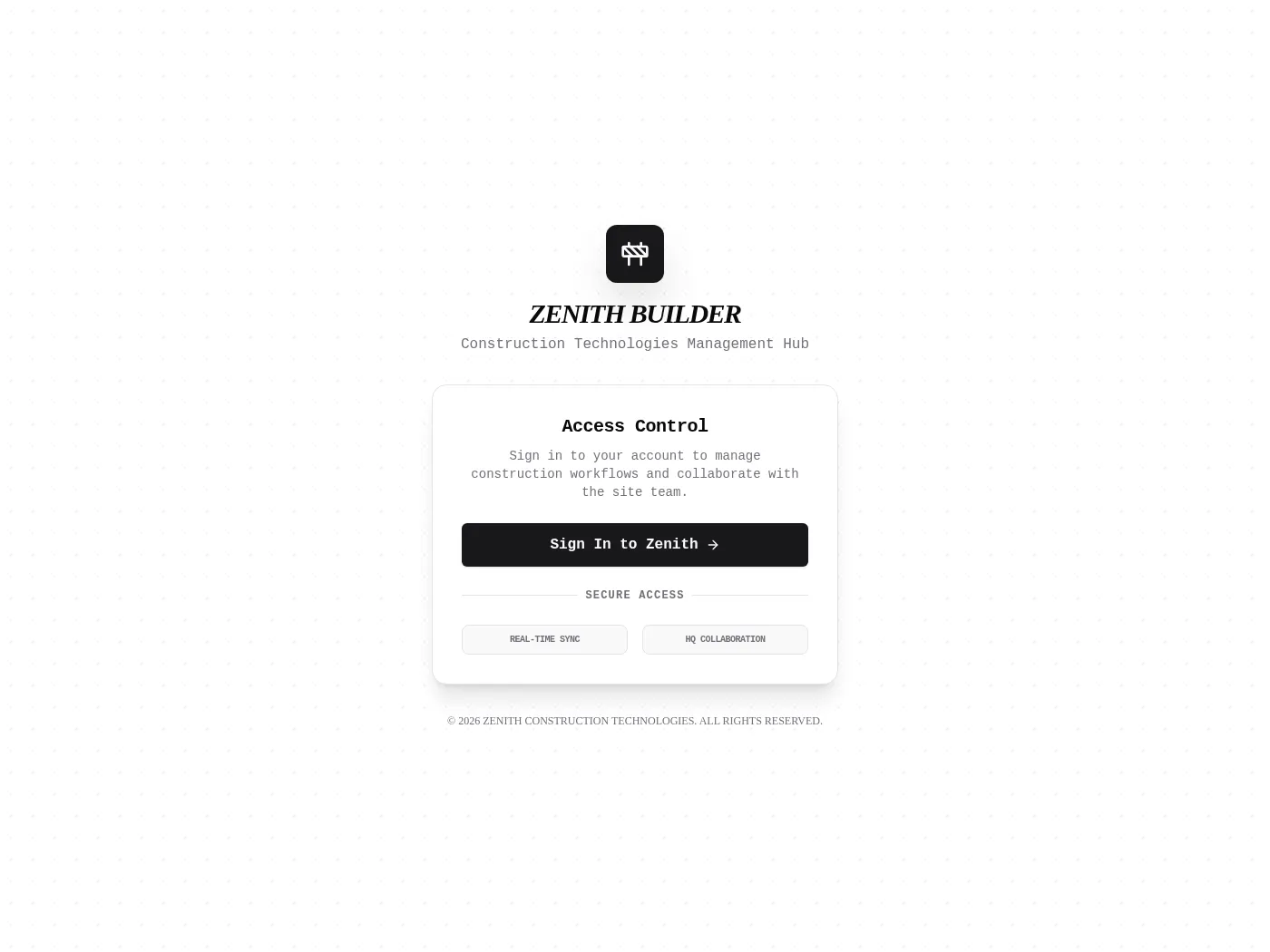 Zenith Builder Hub