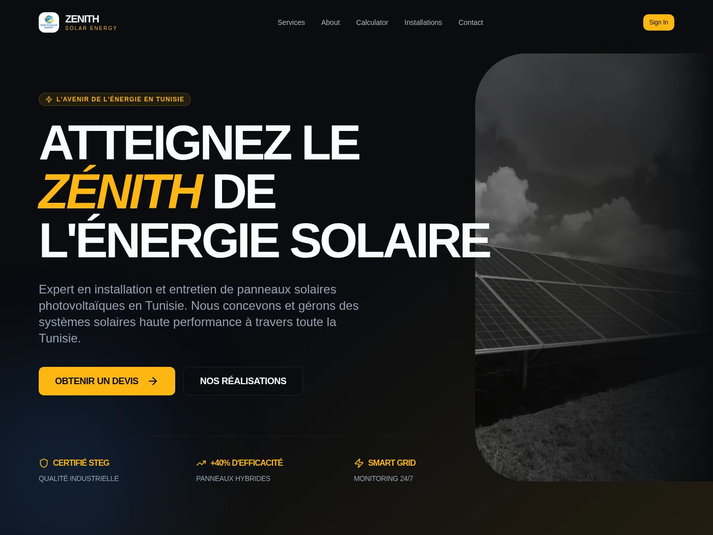 Zenith Solar Web Experience