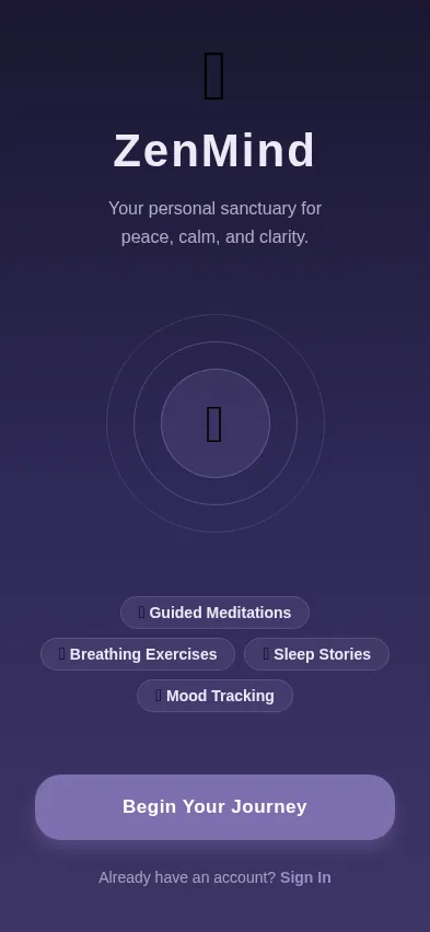 ZenMind Mobile App