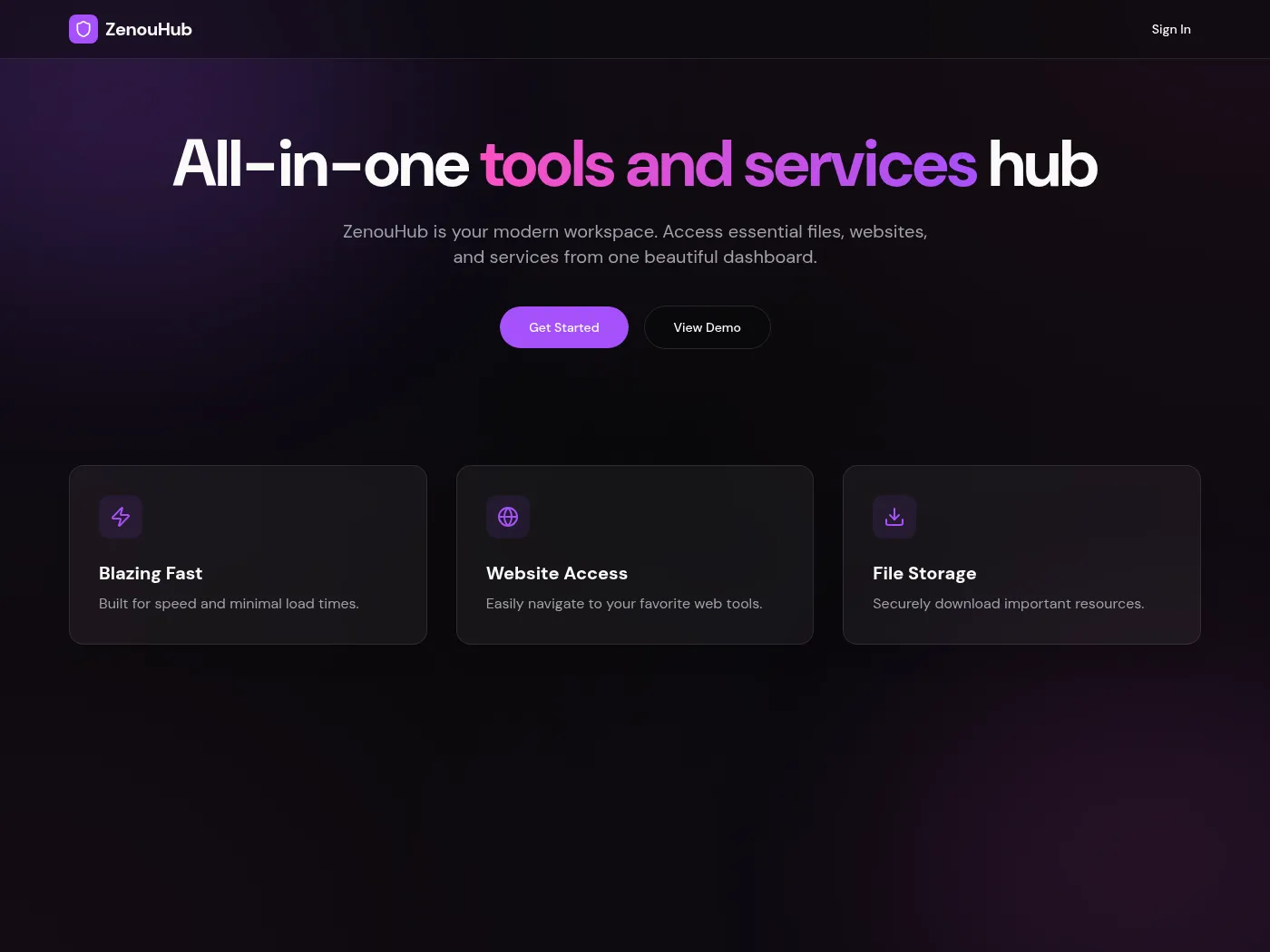 ZenouHub Dashboard