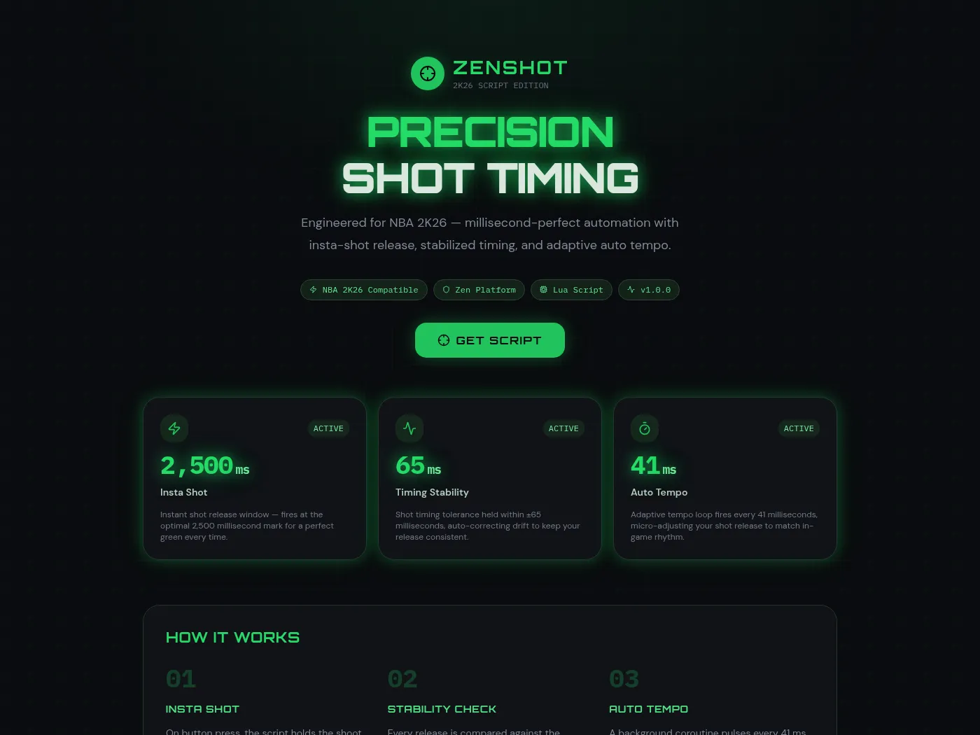 ZenShot Script 2K26