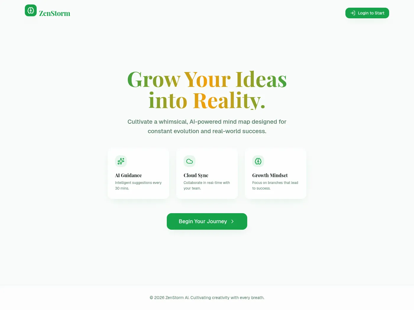 ZenStorm AI Brainstormer