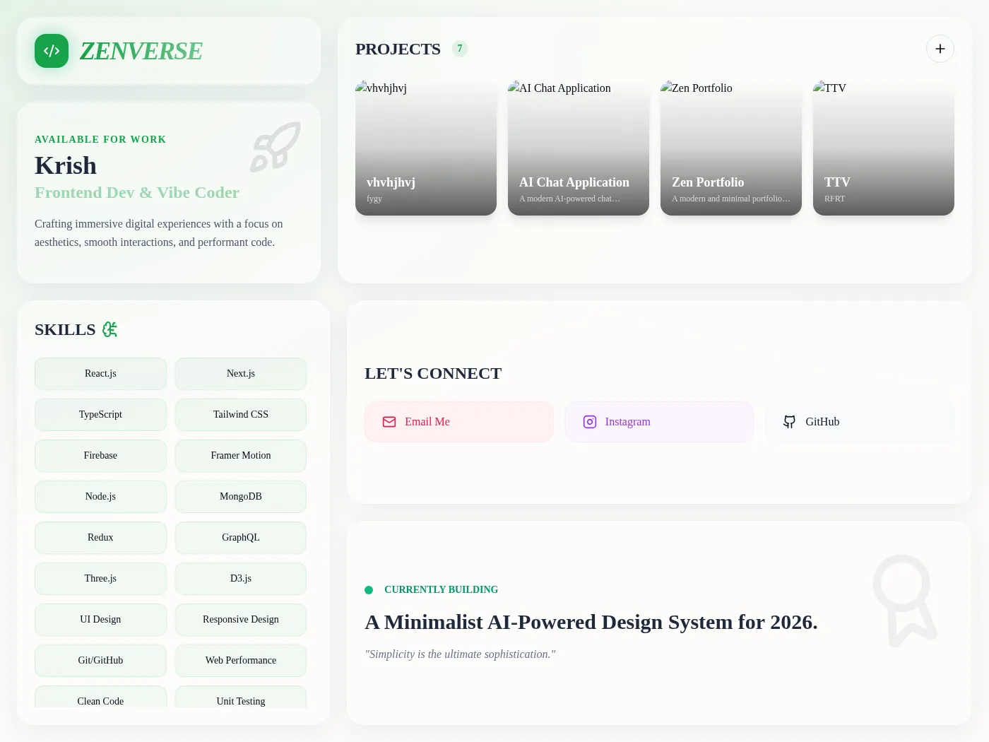 Zenverse Portfolio