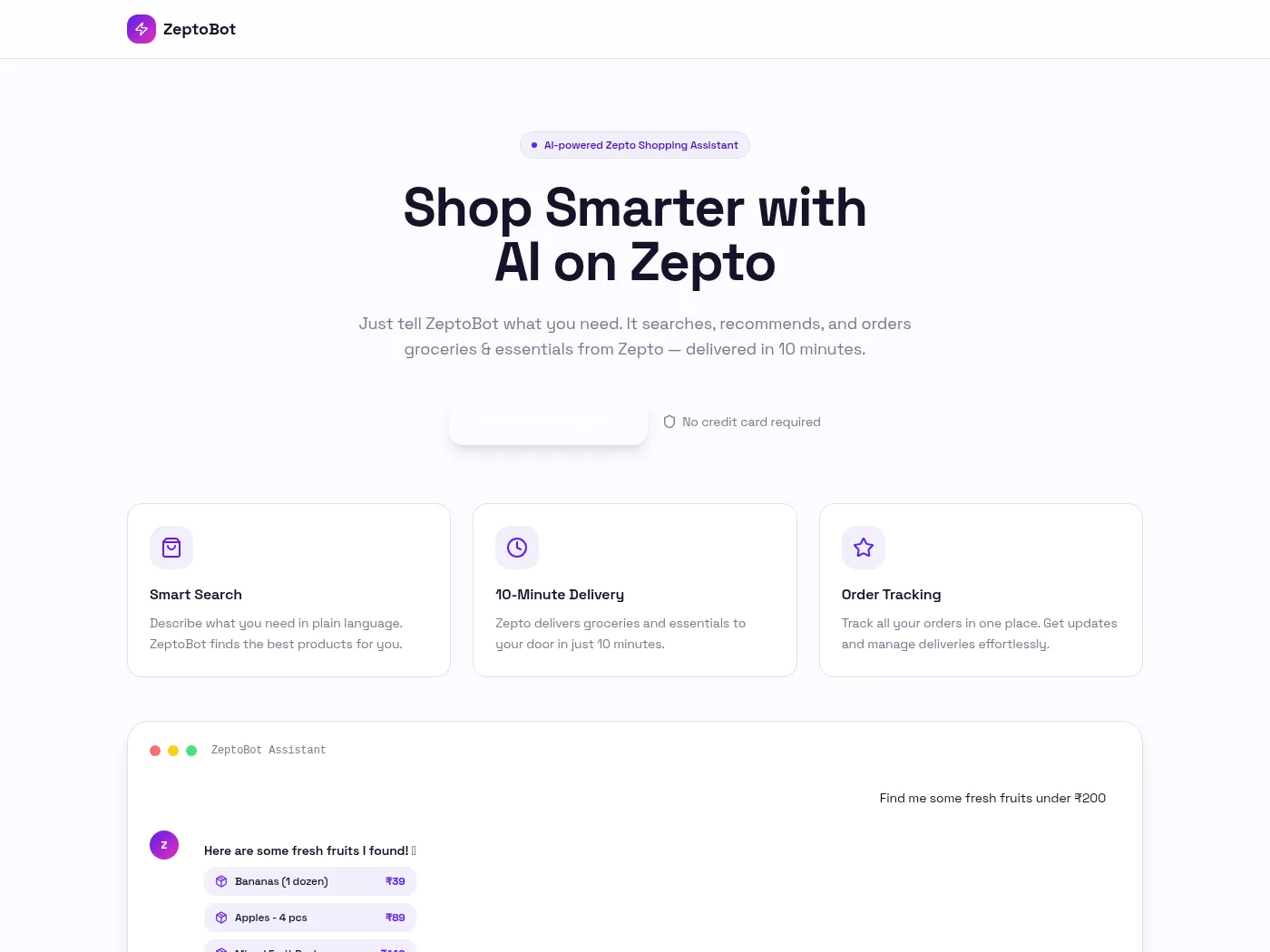 Zepto Shopping Agent