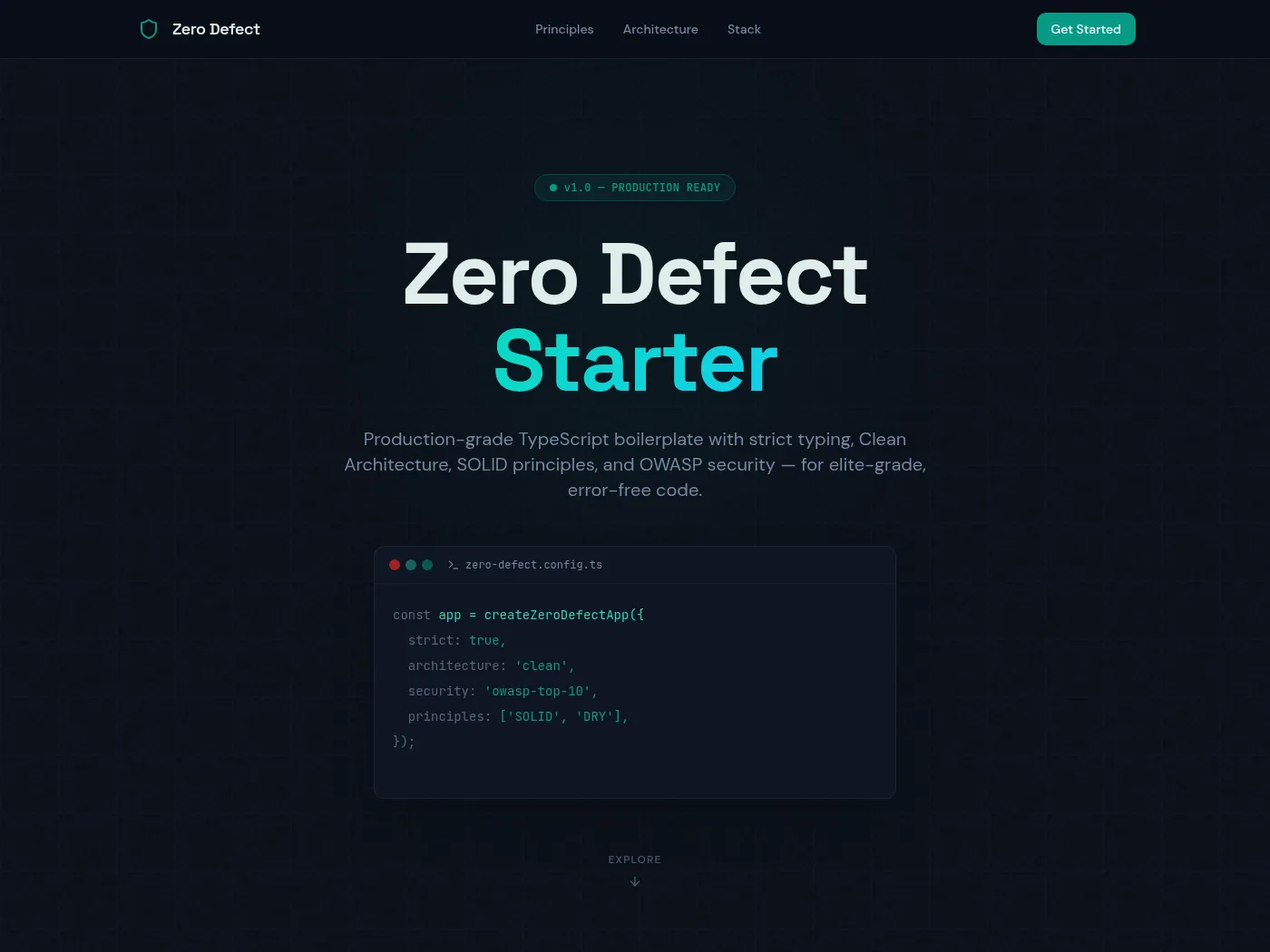 Zero Defect Web Boilerplate