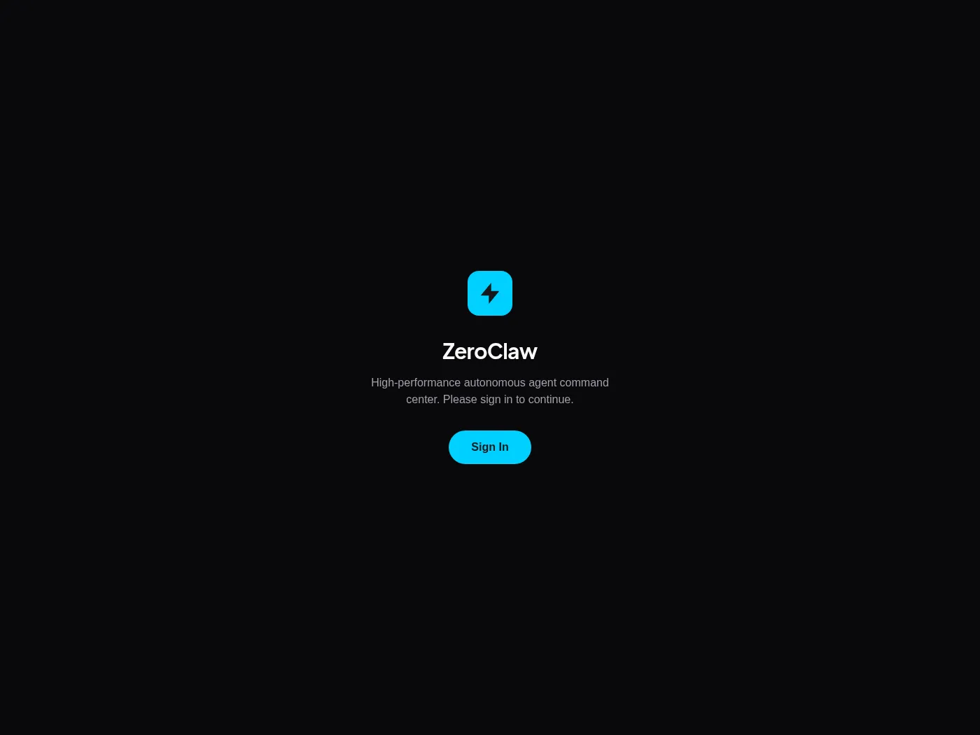 ZeroClaw Agent Dashboard