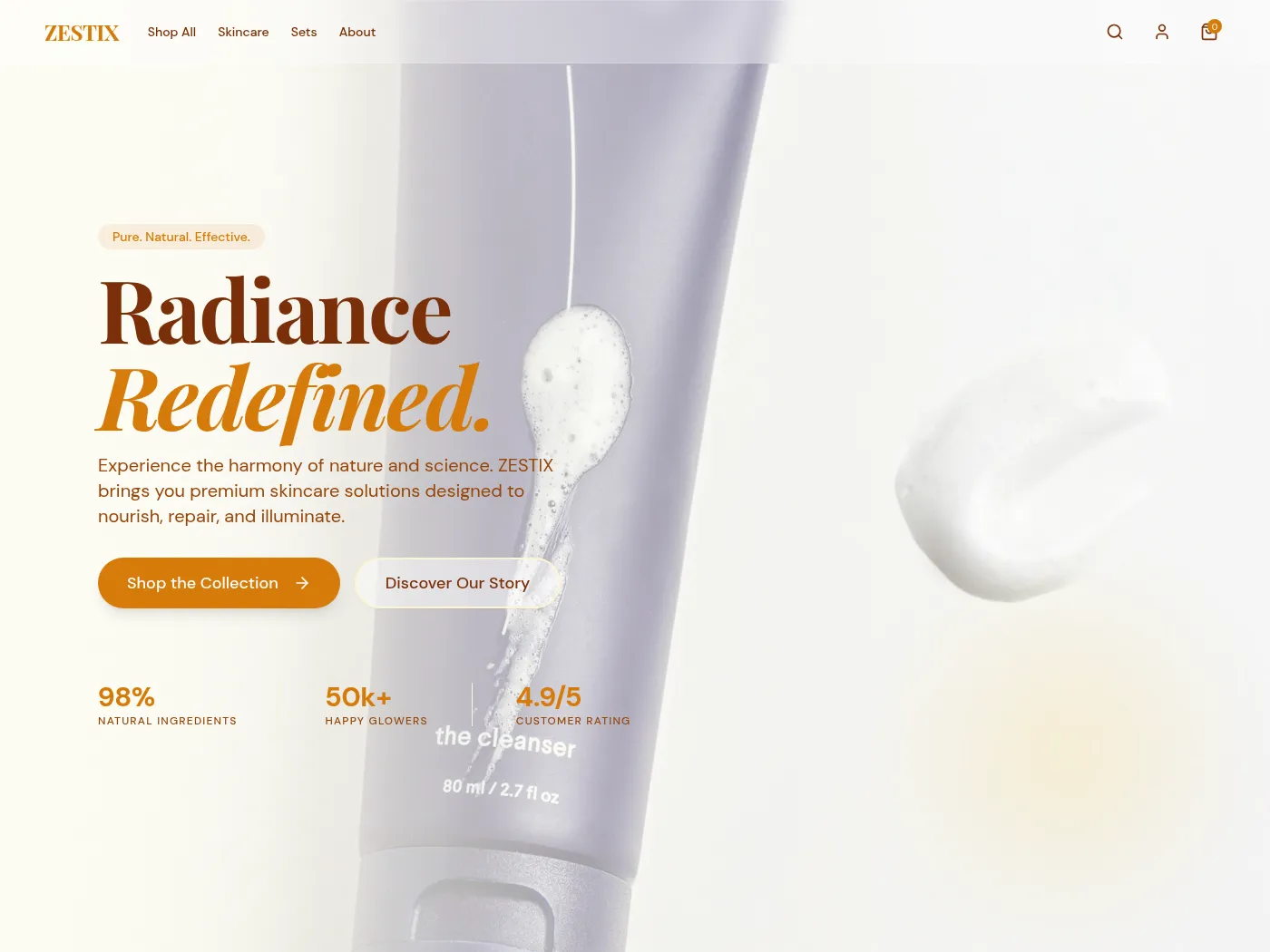 ZESTIX Skincare Site