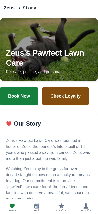 Zeus Pawfect Lawn App
