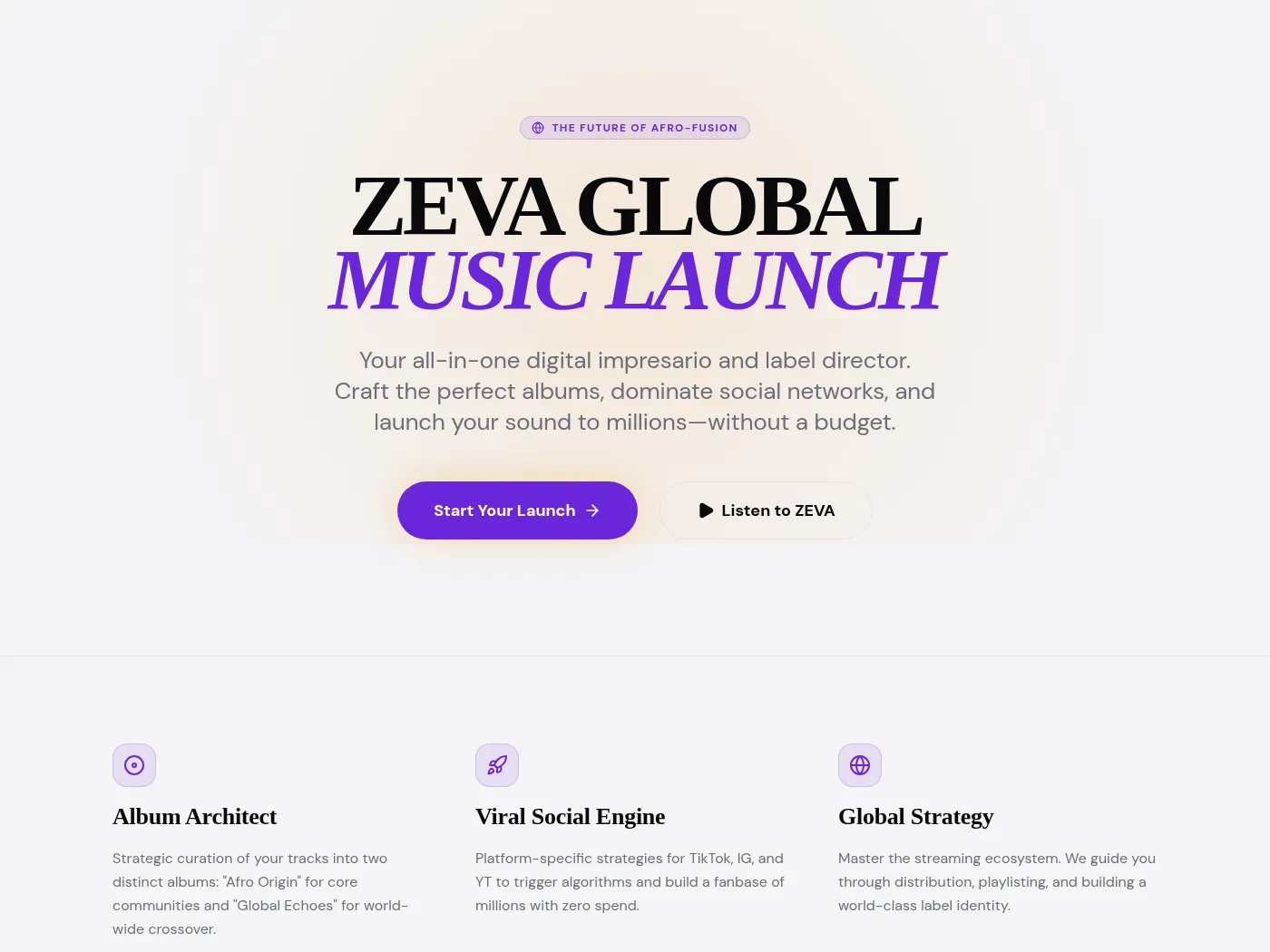 ZEVA Global Music Launch