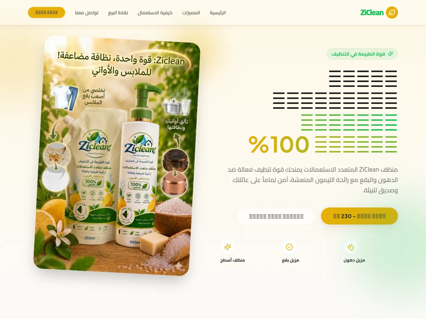ZiClean Product Intro Site
