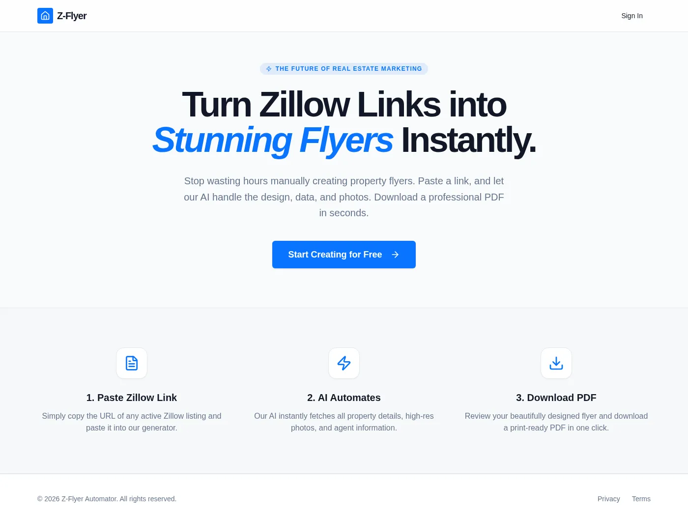 Zillow Flyer Automator
