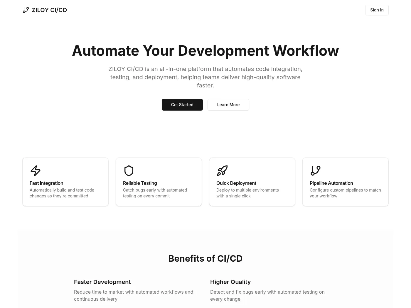 ZILOY CI/CD Platform