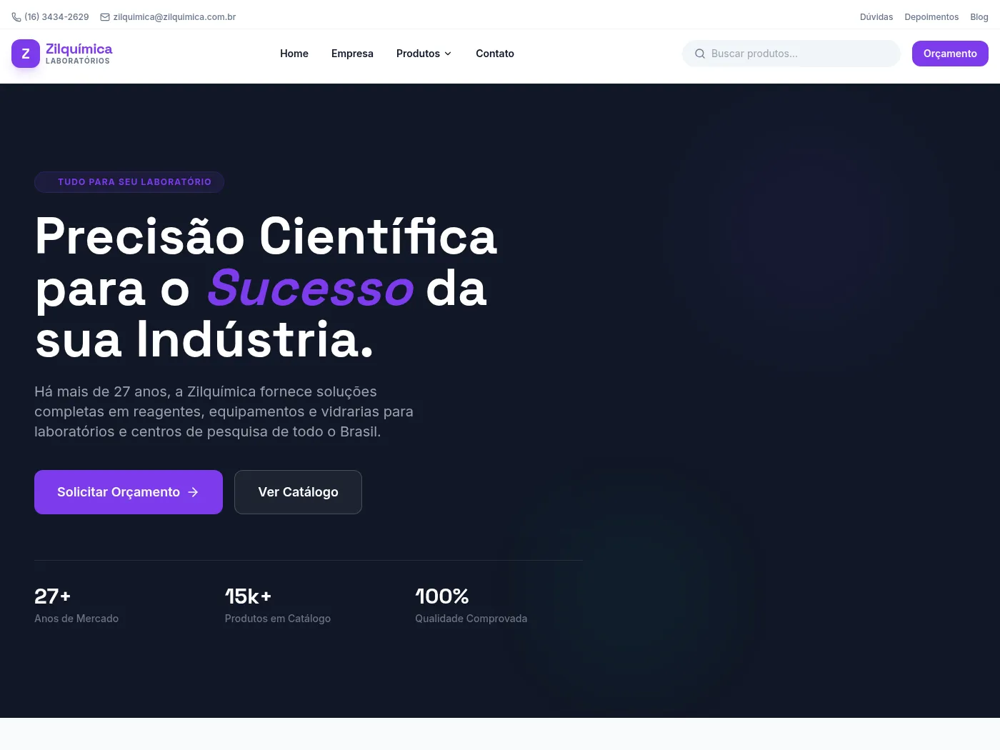 Zilquímica Site Redesign