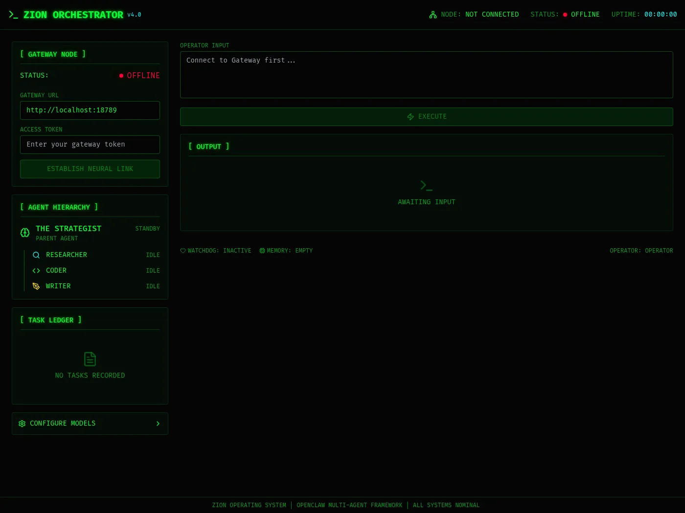 ZION Orchestrator Dashboard