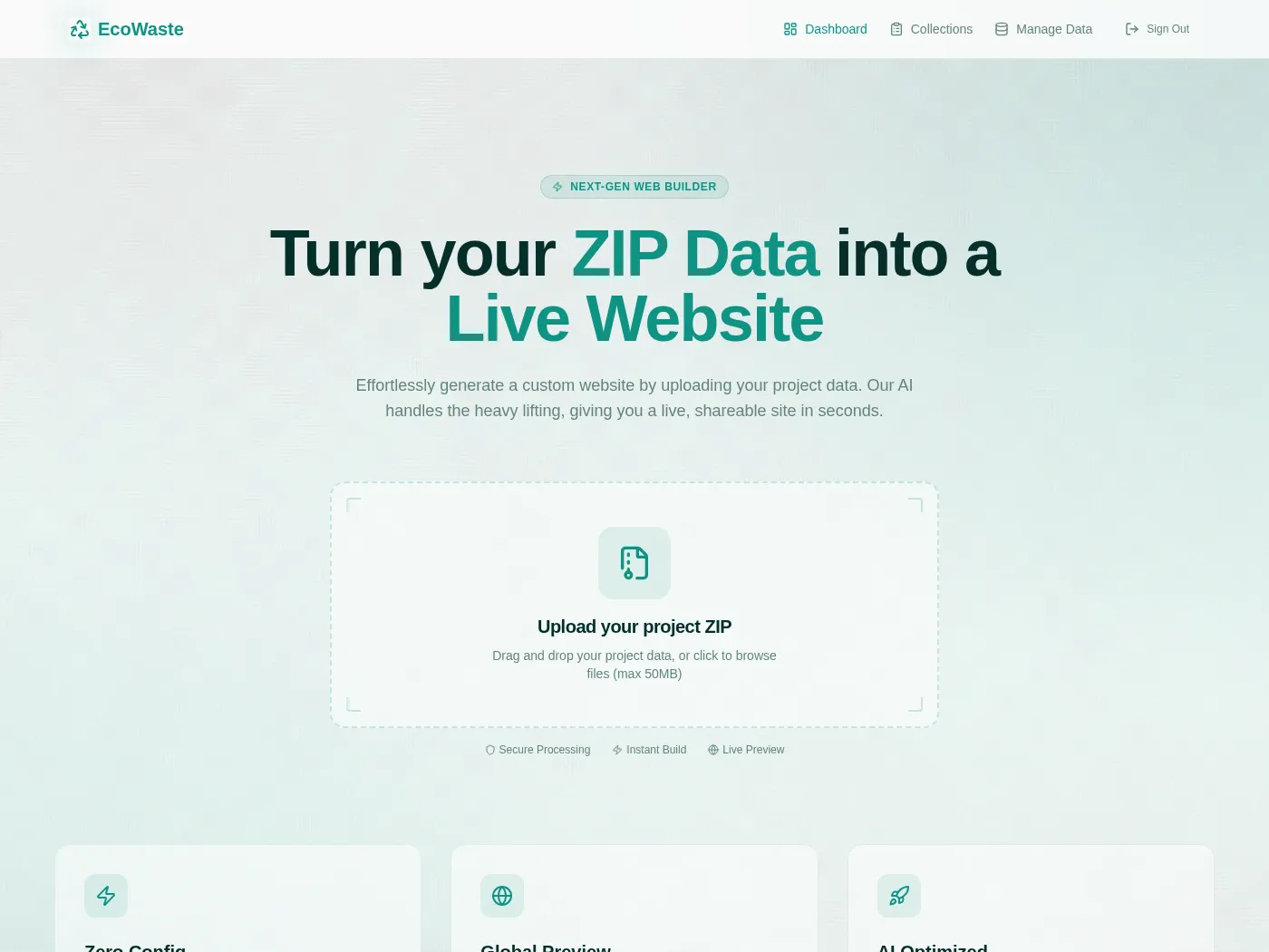 Zip Data Web Builder