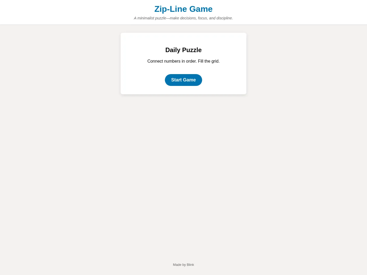 Zip-Line Puzzle Game