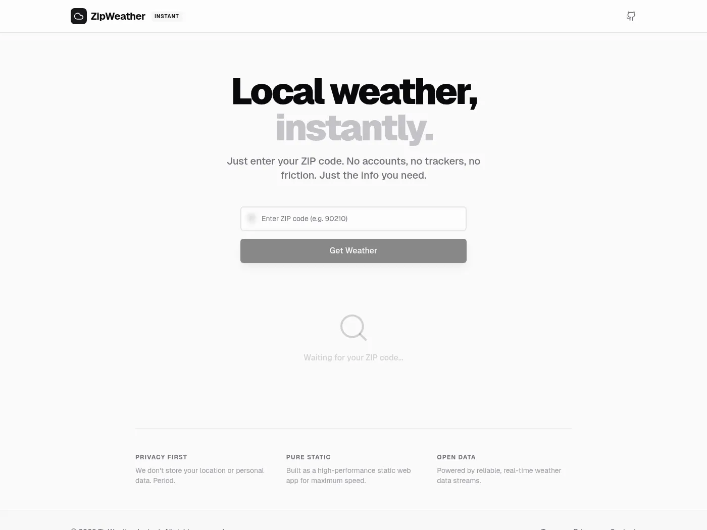 ZipWeather Instant