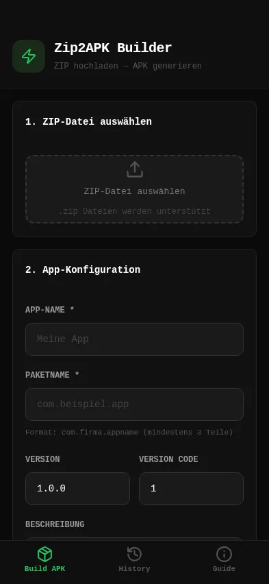 Zip2APK Builder