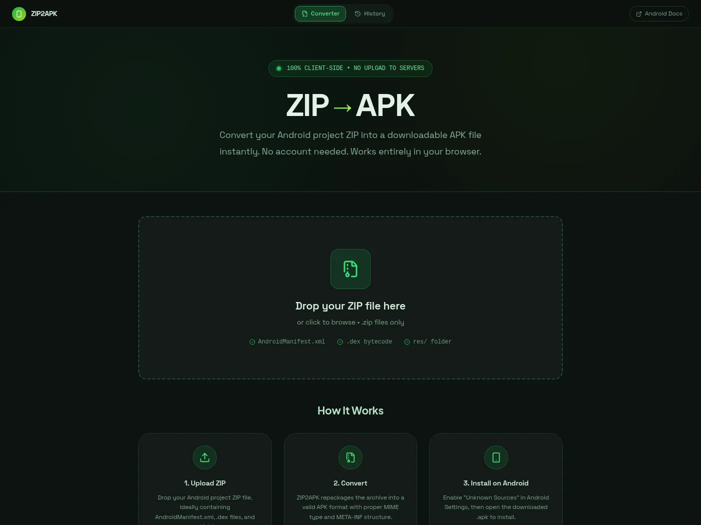 ZIP2APK Converter