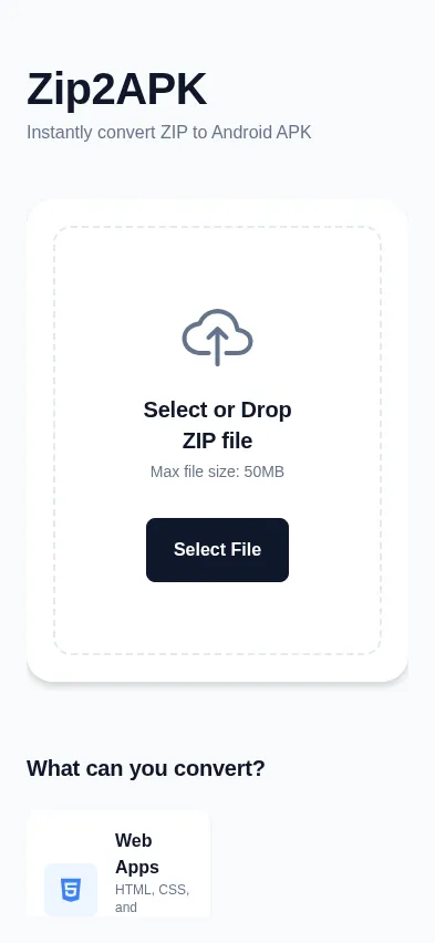 Zip2APK Converter