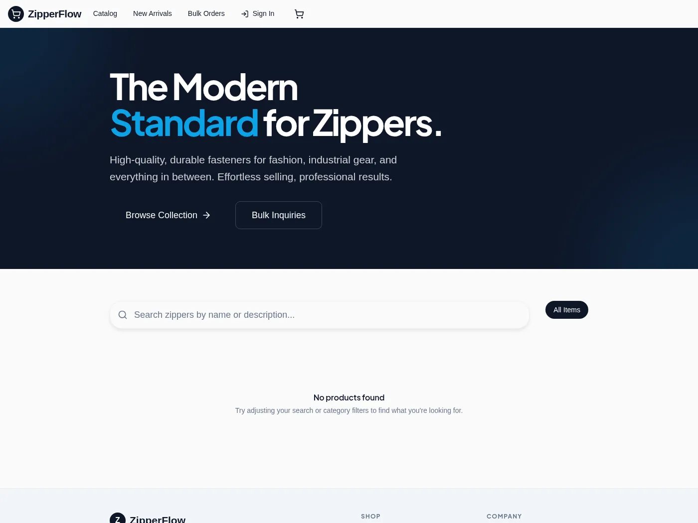 Zipper Storefront