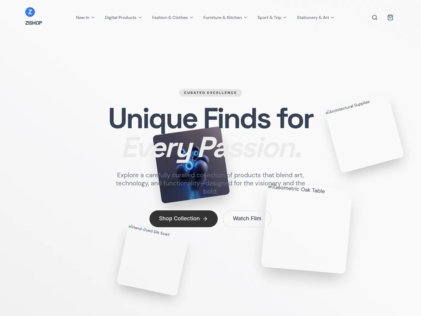 ZiShop E-Commerce UI