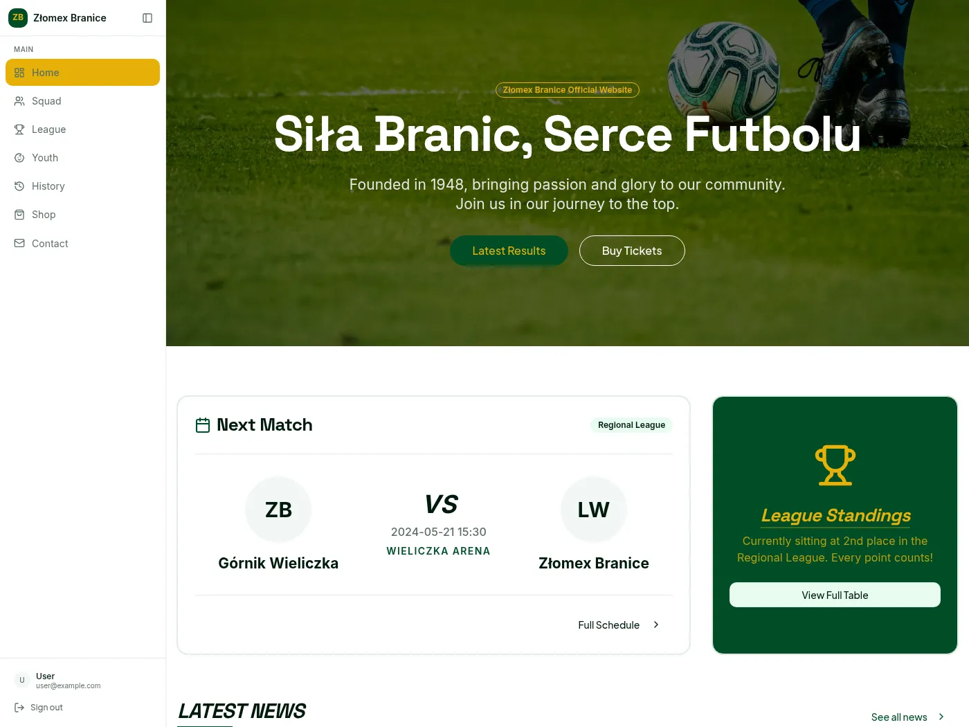 Złomex Branice Football Hub
