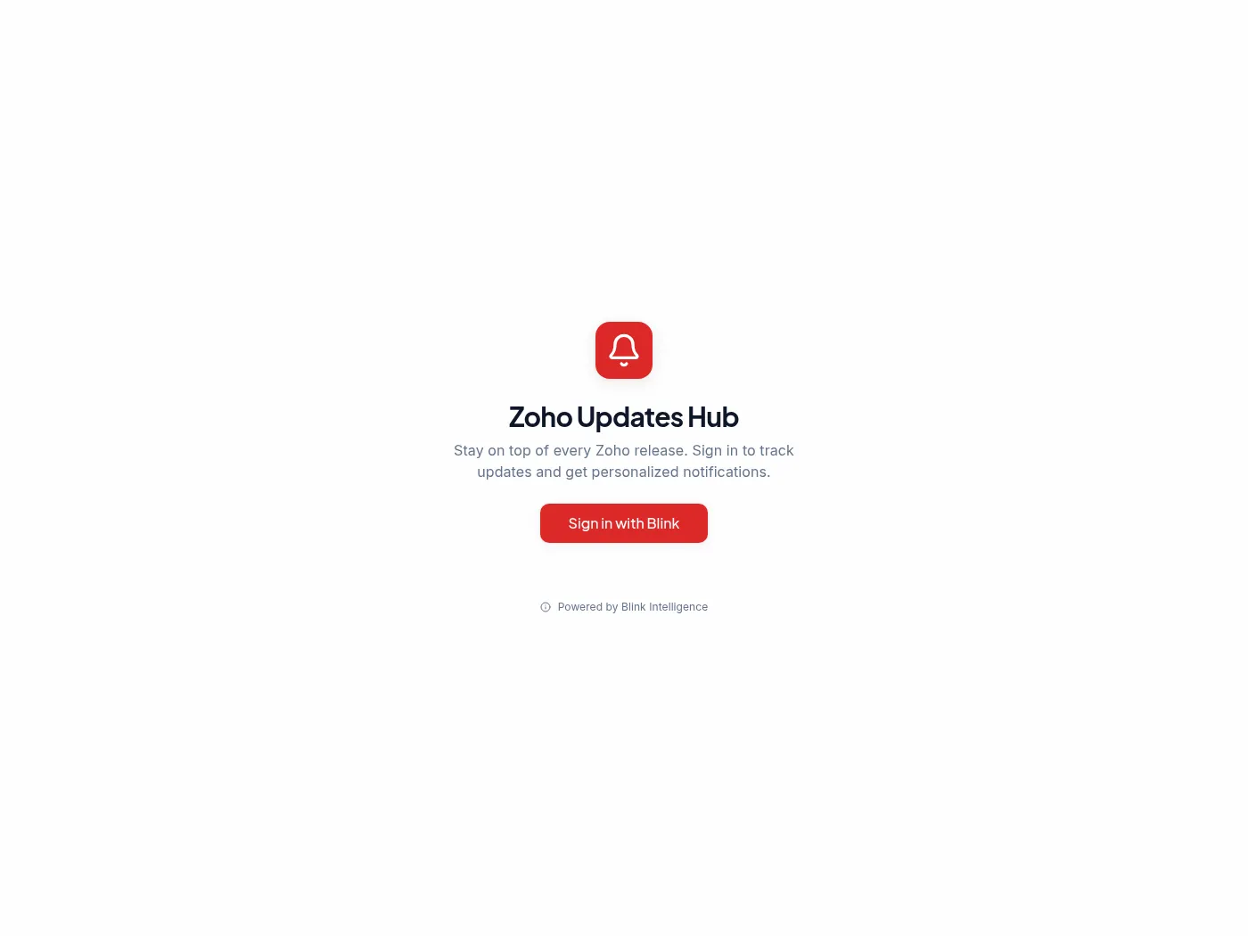 Zoho Updates Hub