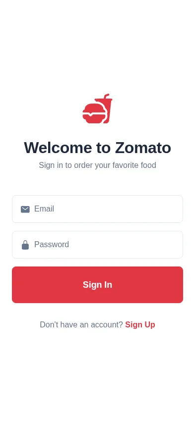 Zomato Clone Mobile App