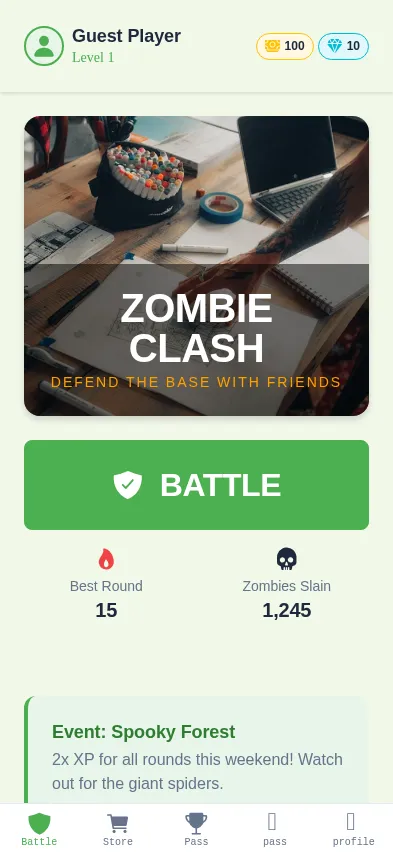 Zombie Clash Royale