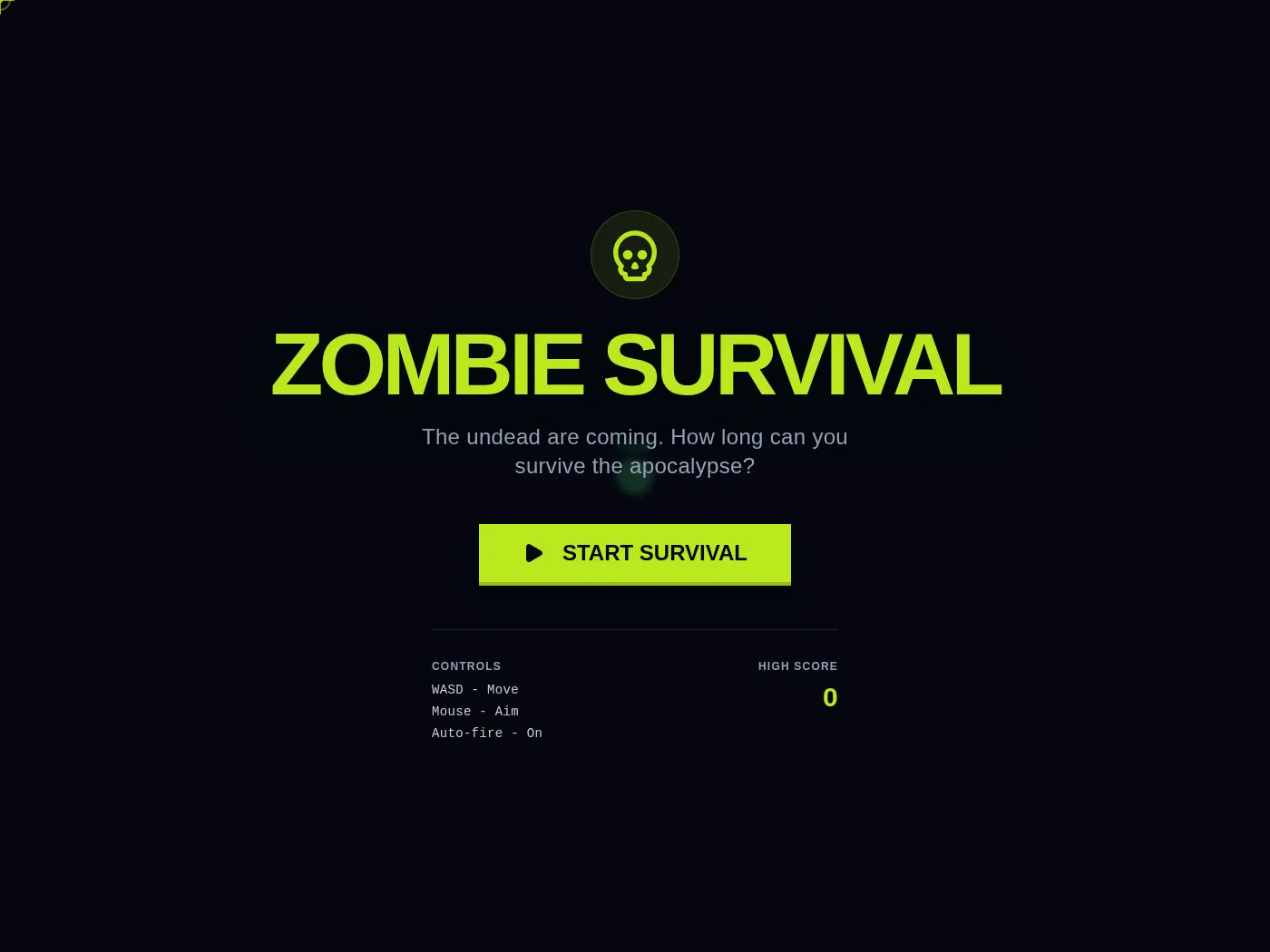 Zombie Game Adventure