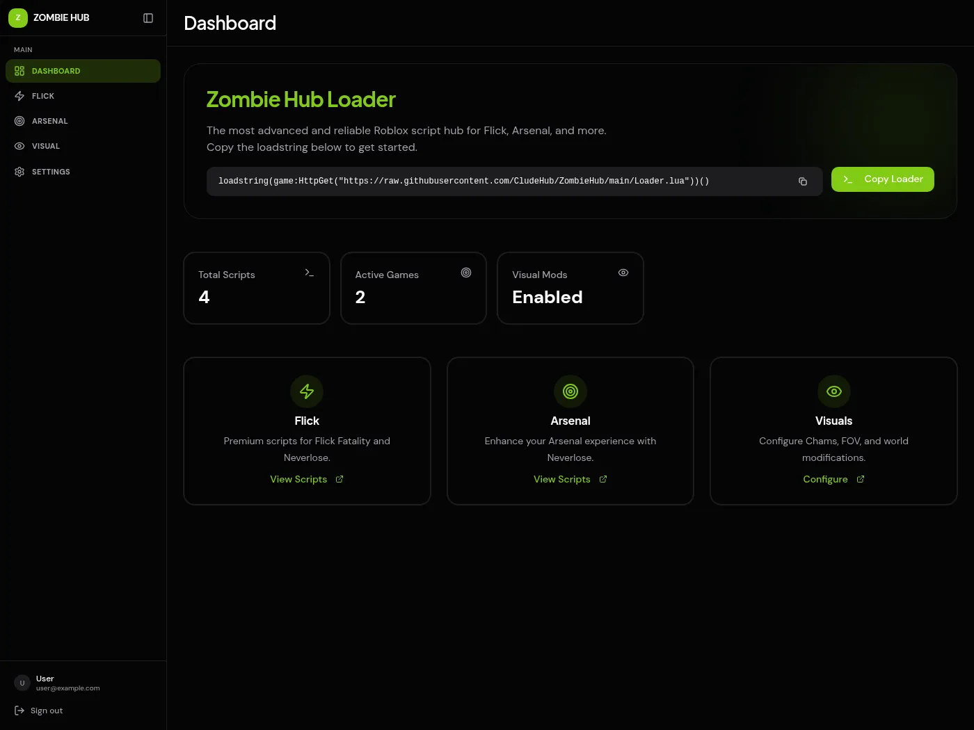 Zombie Hub UI