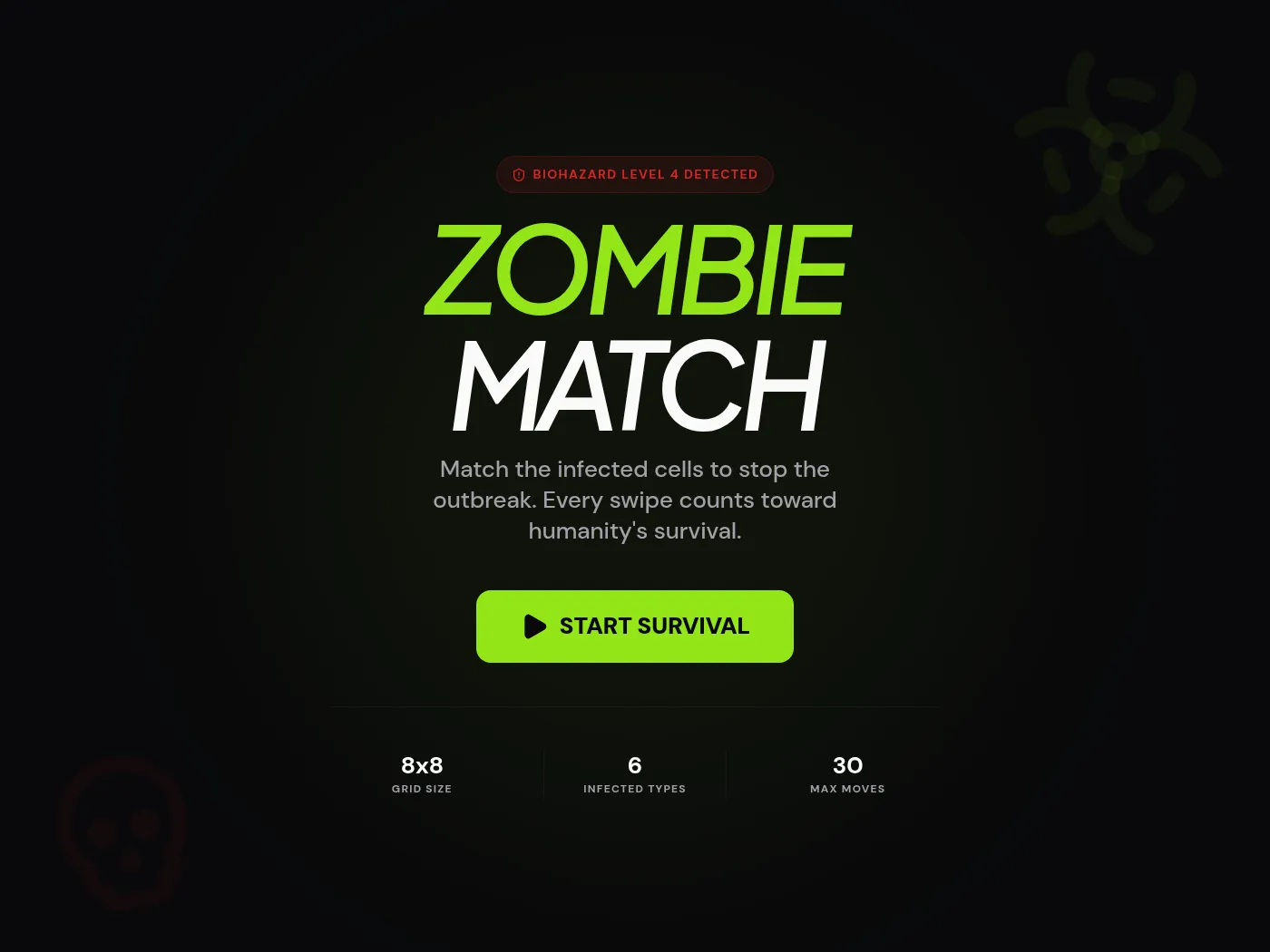 Zombie Match 3 Game