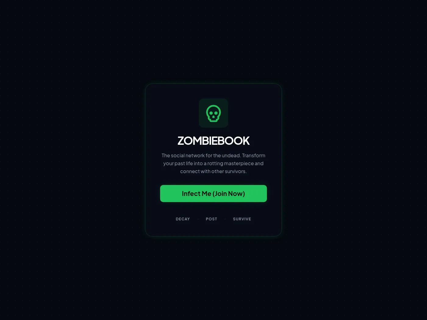 ZombieBook Social Hub