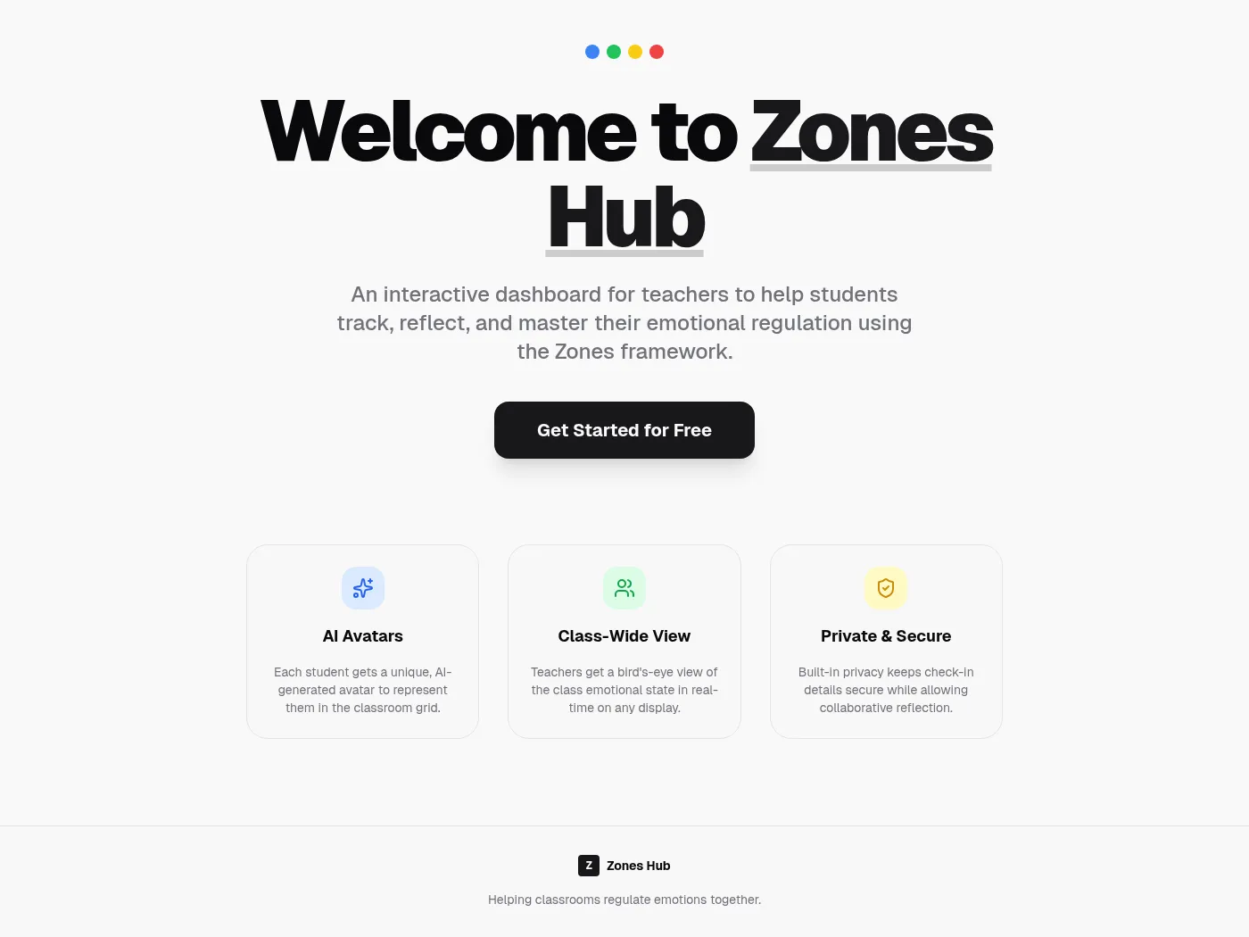 Zones of Regulation Hub