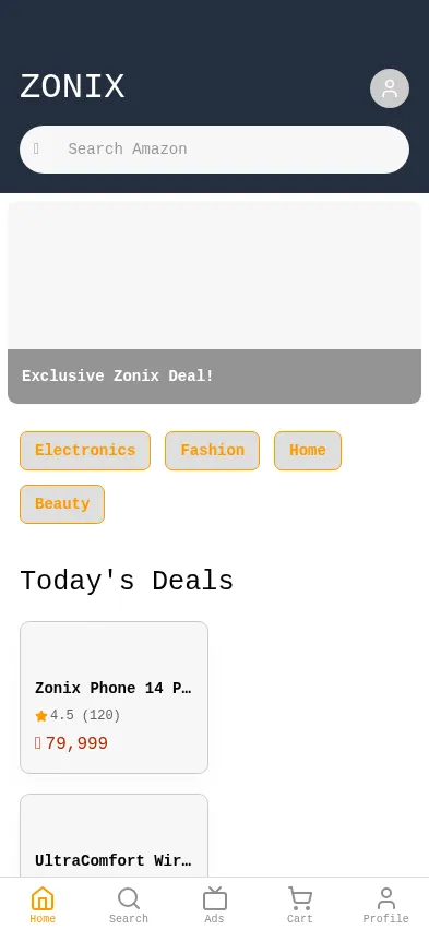 Zonix Marketplace App