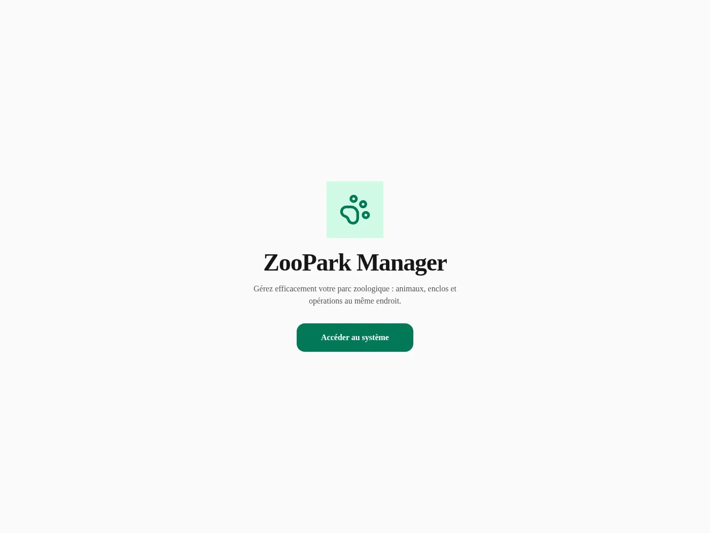 ZooPark Manager